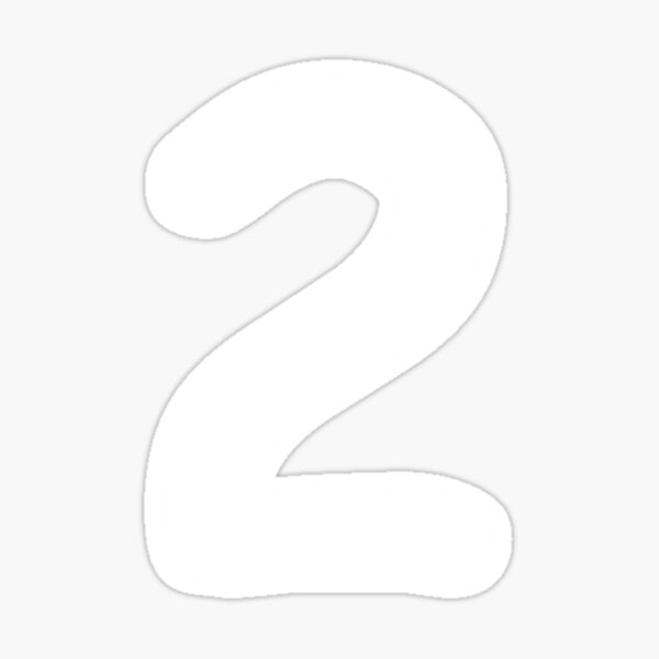 Number 2 Bubble Letter