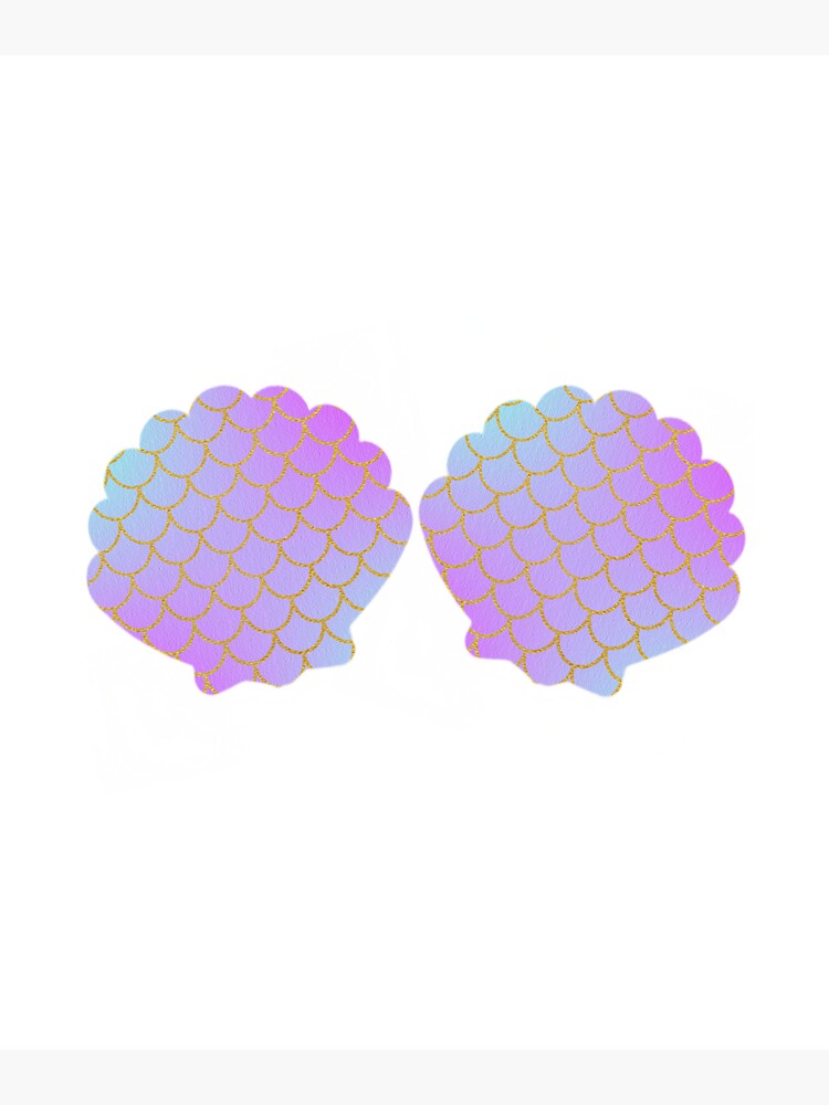 " Cute Glitter Mermaid Sea Shell Bra" Sticker for Sale by yskjournal ...