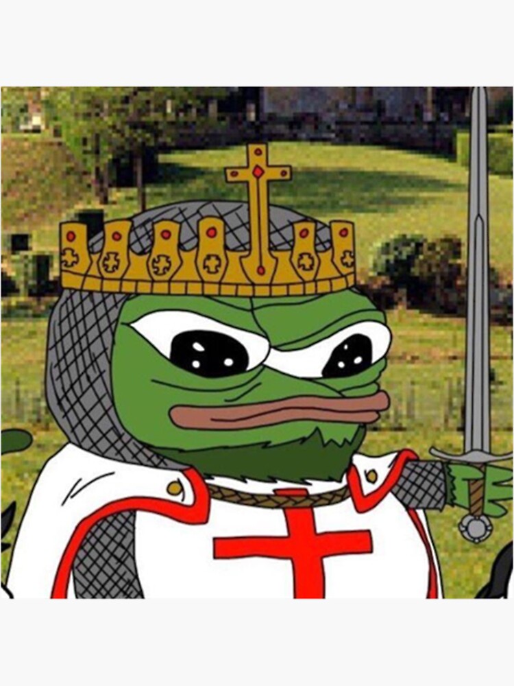 "Crusader Pepe Classic T-Shirt" Sticker for Sale by SaarPeters | Redbubble