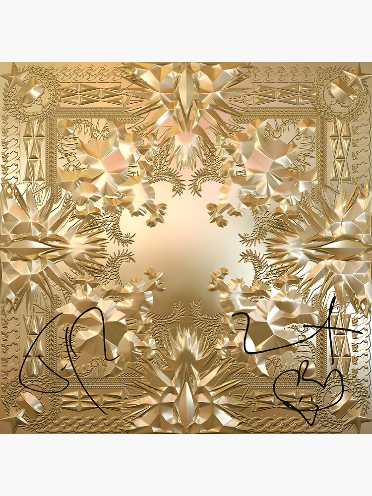 "Watch the Throne album gold texture" Sticker for Sale by EdithBuardt ...