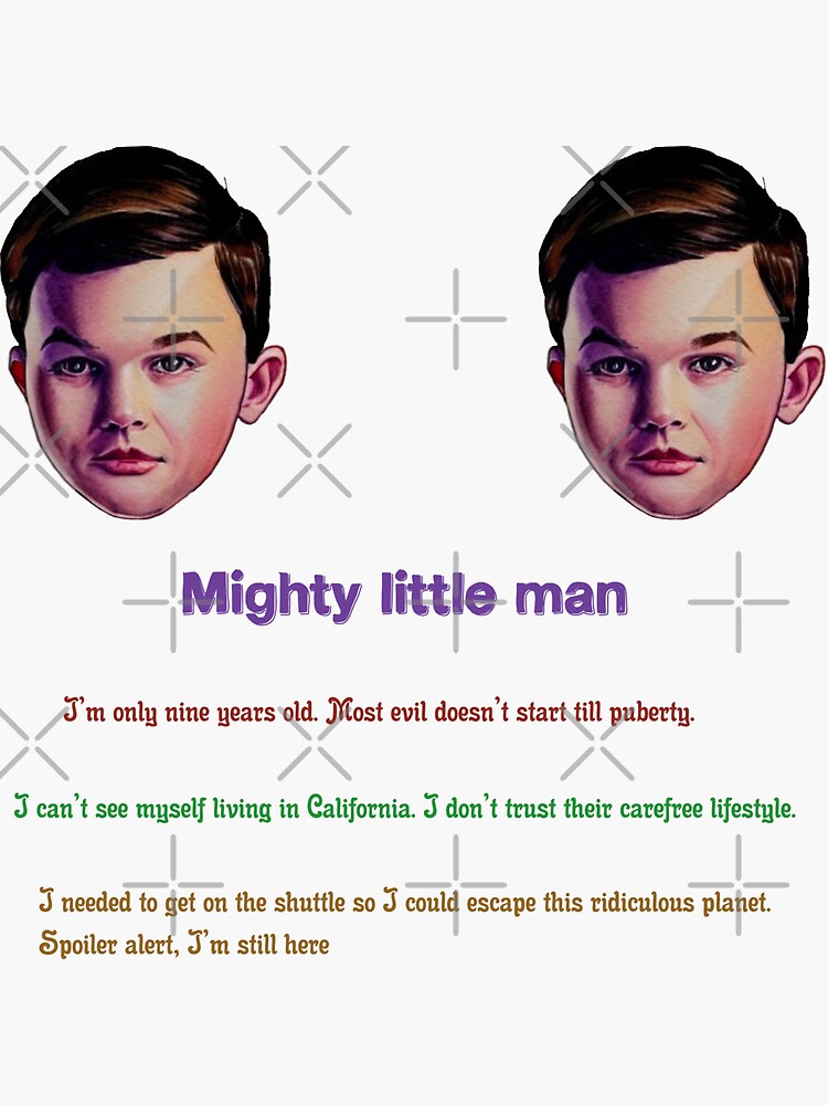 "Young Sheldon | Mighty little man | Watercolor painting" Sticker for ...