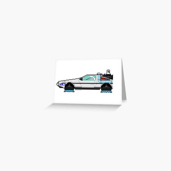"8-Bit DeLorean Time Machine!" Greeting Card for Sale by AlCreed ...