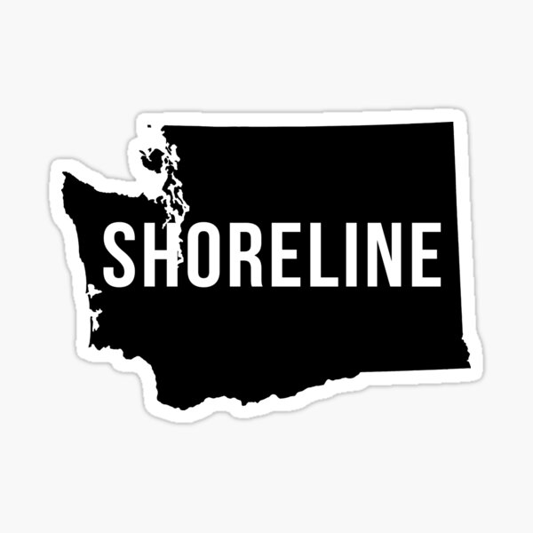 "Shoreline, Washington Silhouette" Sticker for Sale by CartoCreative ...