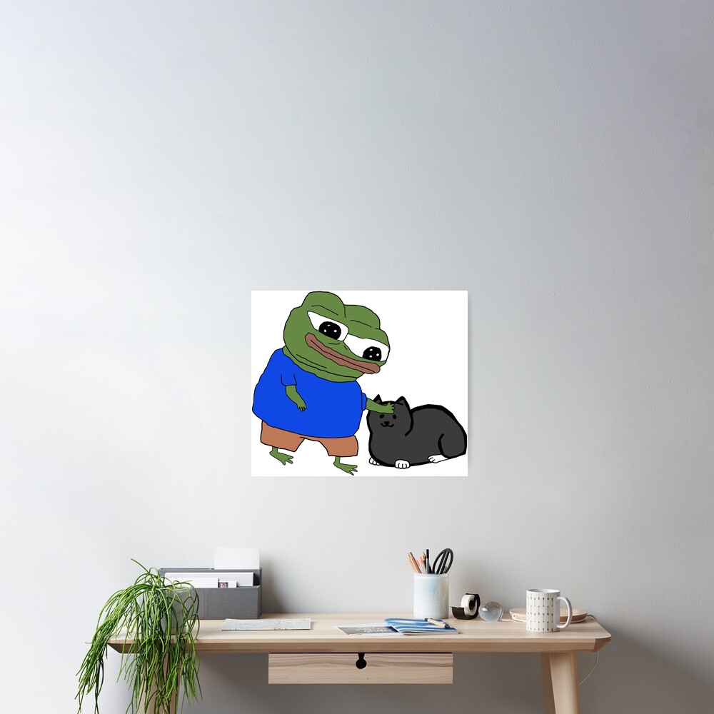 "Gatze, Gatze Streicheln or Pepe pets cat meme" Poster for Sale by ...