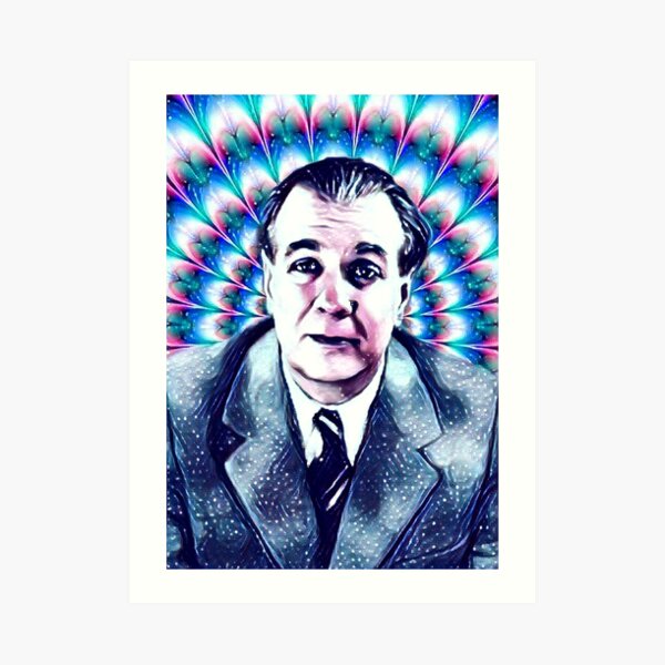 "Jorge Luis Borges Artwork | Jorge Luis Borges Portrait | Jorge Luis ...