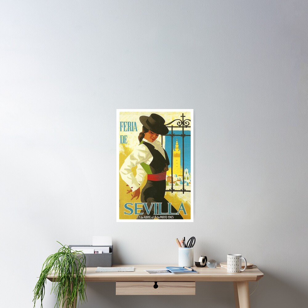 "Spain 1965 Seville April Fair Poster" Poster for Sale by retrographics ...