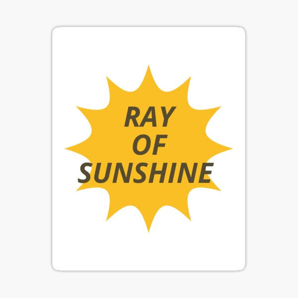 "Ray of Sunshine" Sticker for Sale by AestheticSpree | Redbubble