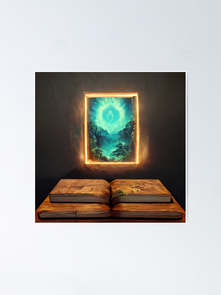 "Book Portal" Poster for Sale by intergalacticAI | Redbubble
