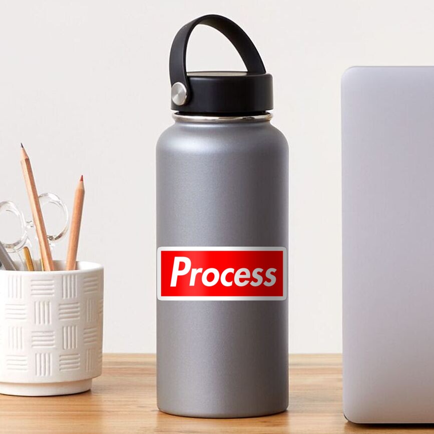 "Process - box logo" Sticker by SaturdayAC | Redbubble