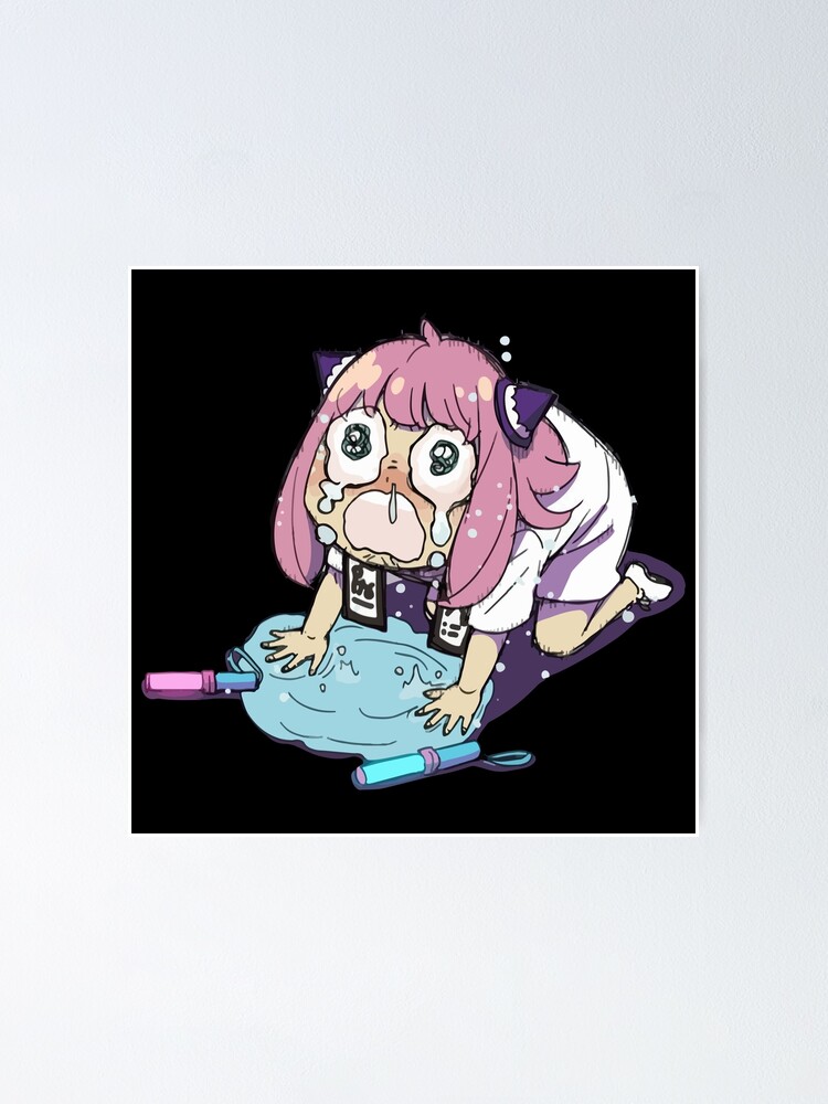 "Anya Crying Meme" Poster for Sale by MangaMolly | Redbubble