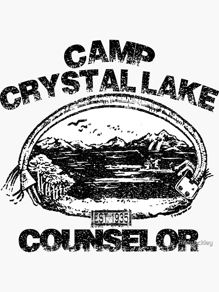 "Camp Crystal Lake" Sticker for Sale by RileyAckley | Redbubble