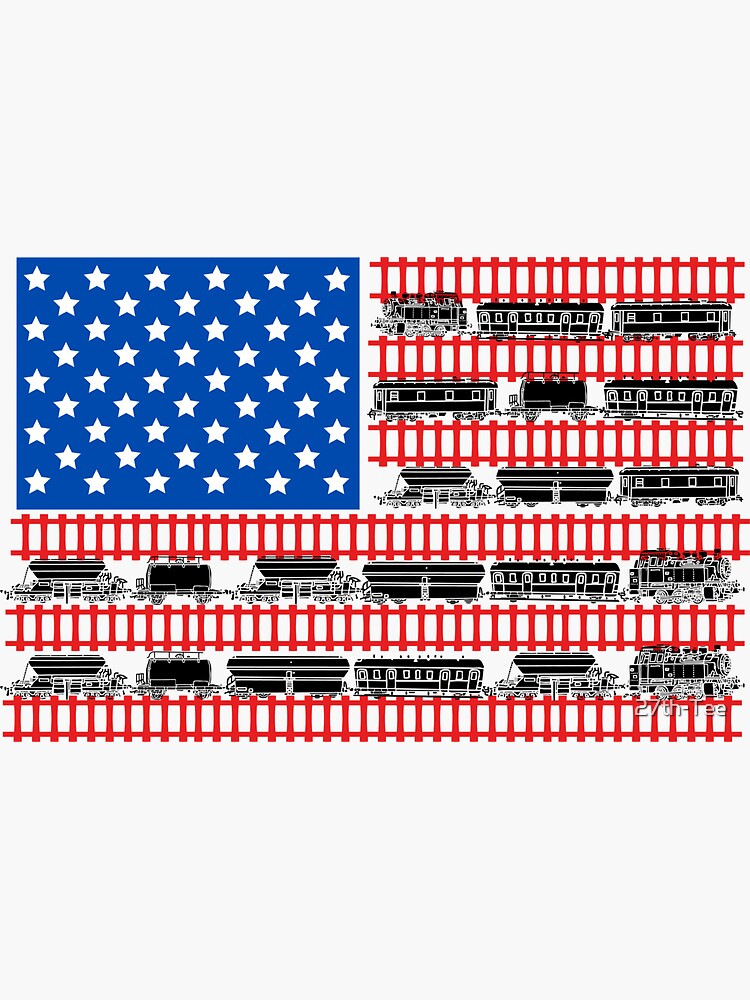 "Vintage Trains USA Flag Steam Train Railway Track Matching Costume ...