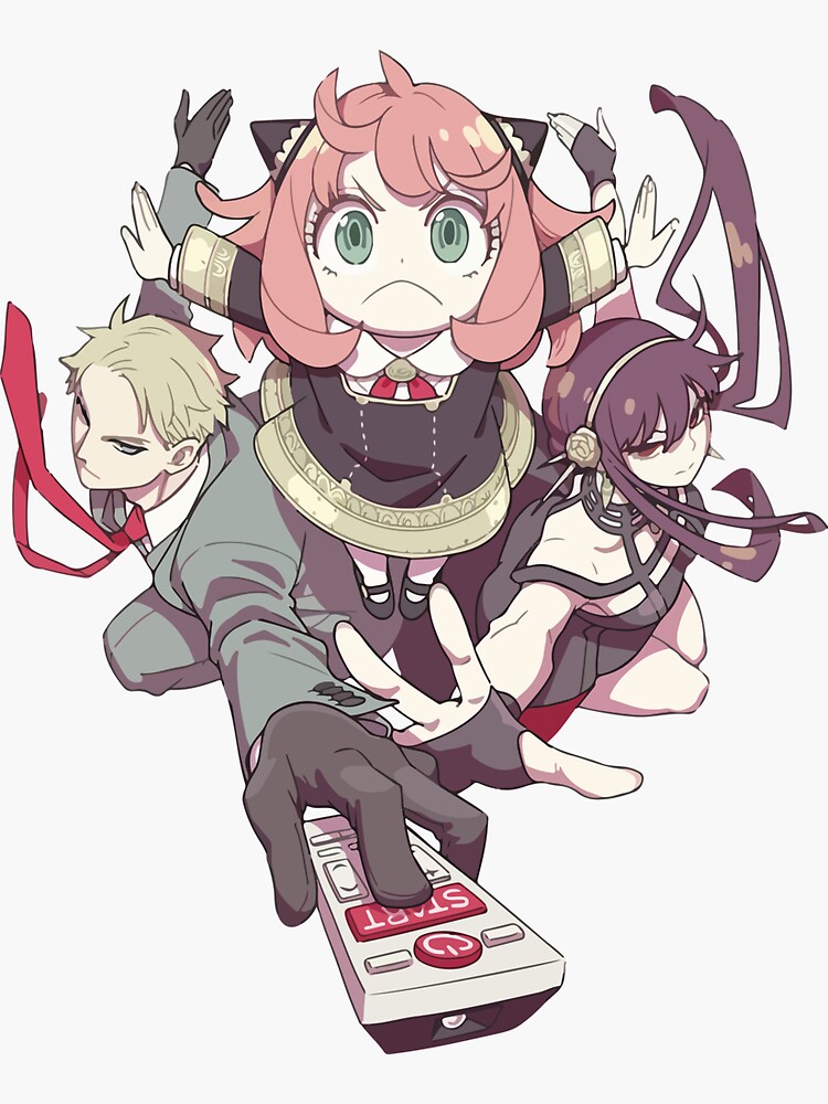 "Forger Family Chibi Anya Loid Yor" Sticker for Sale by MangaMolly ...