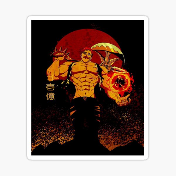 "the seven deadly sins escanor" Sticker for Sale by chetterubyzans ...