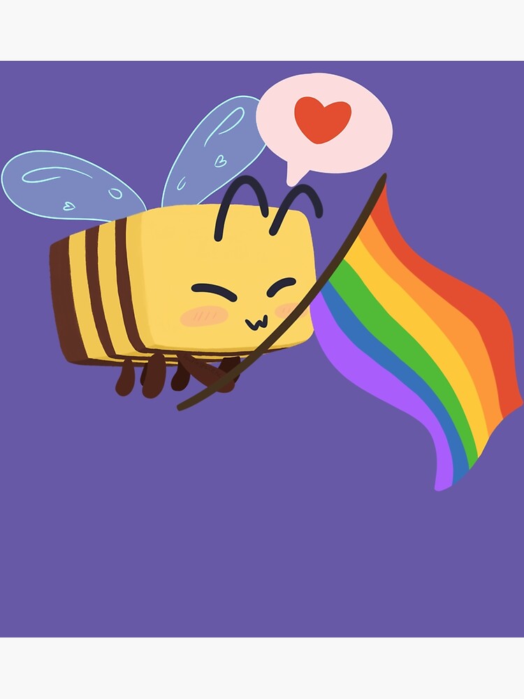 Minecraft Pride Bee Premium Matte Vertical Poster Sold By Ivan Fernandes Sku 42312844 Printerval