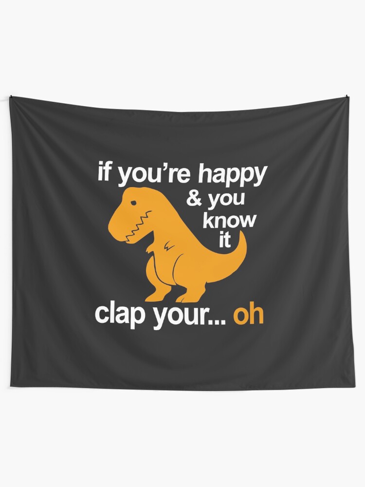 "T-Rex clap your hands" Tapestry for Sale by ozdilh | Redbubble