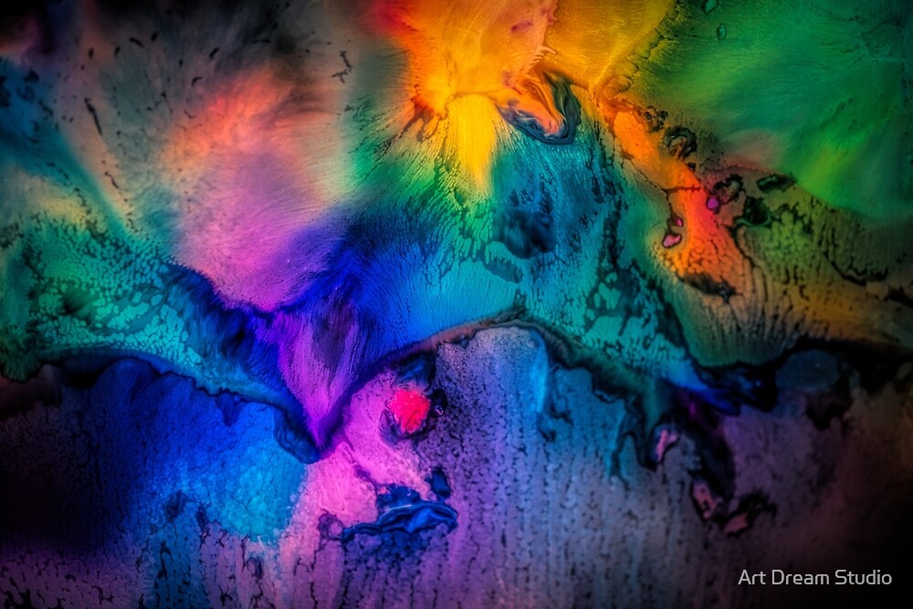 "rainbow abstract painting" by Lily D | Redbubble