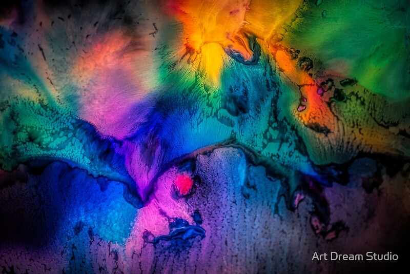 "rainbow abstract painting" by Lily D | Redbubble