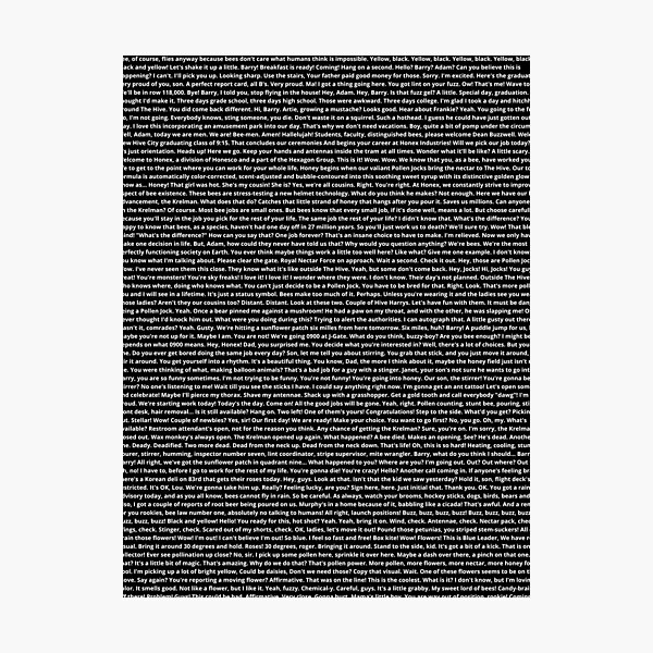 "The bee movie script | funny bee movie script shrek movie ...