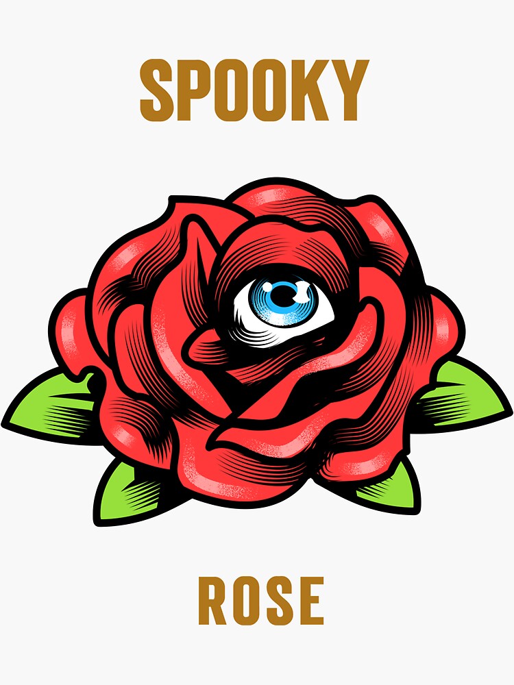"Spooky Rose , spooky mode" Sticker for Sale by Streetscat | Redbubble