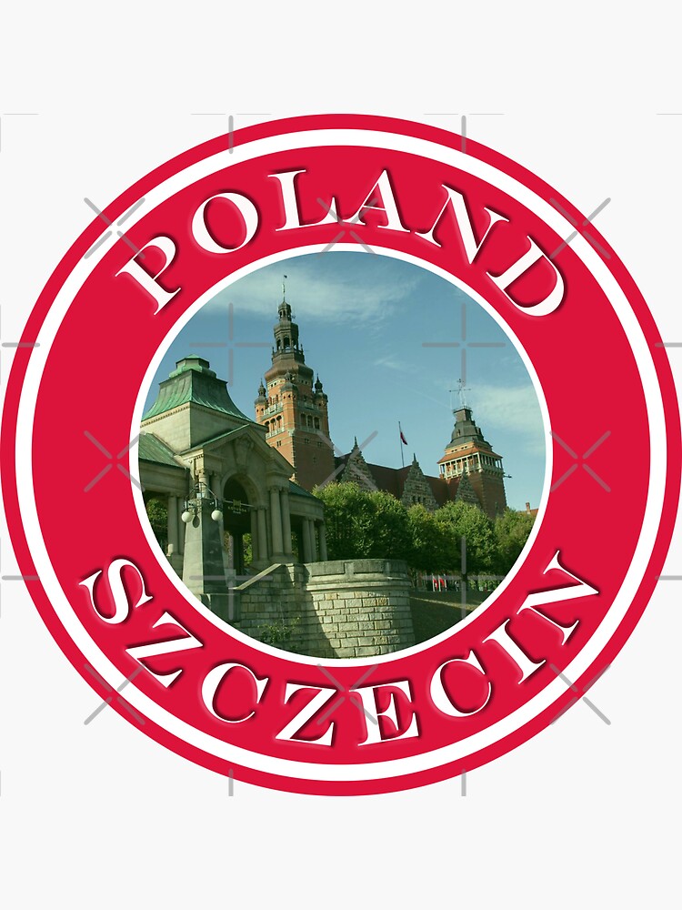 "Poland Szczecin Iconic Castle - Passport Stamps Collection" Sticker ...