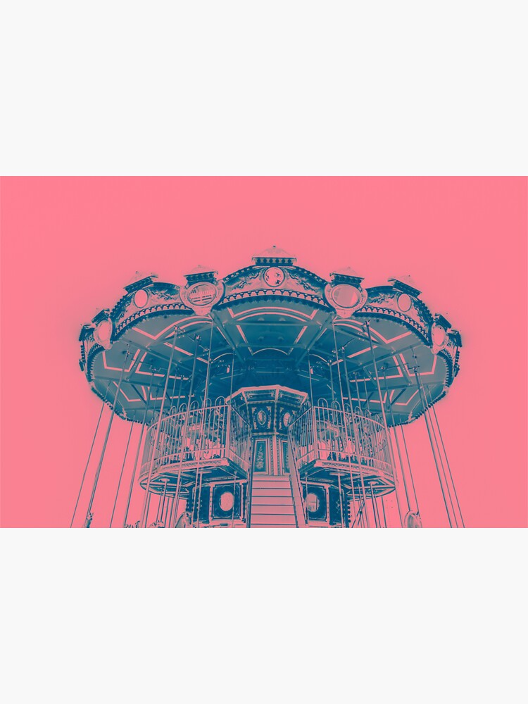 "Pink carousel vintage look" Sticker for Sale by CoolSociety | Redbubble