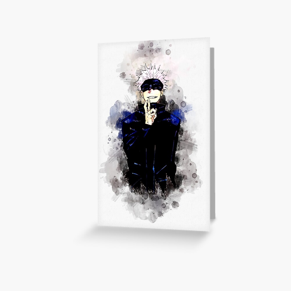 "Satoru Gojo - Jujutsu Kaisen (Watercolor Painting)" Greeting Card for ...