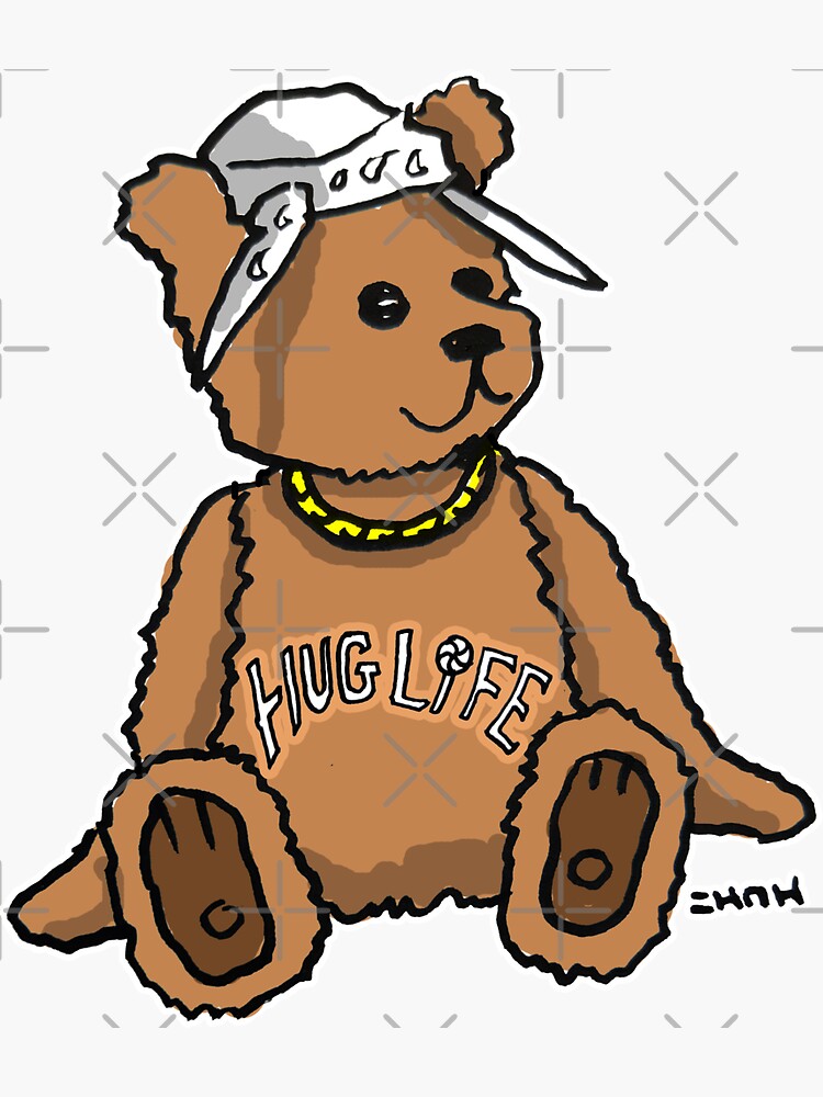 "Hug Life" Sticker by sketchNkustom | Redbubble