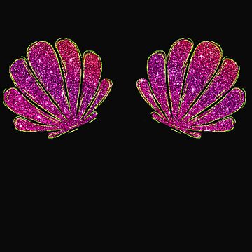 "Mermaid Sea Shell Bra" Sticker for Sale by uriwe | Redbubble
