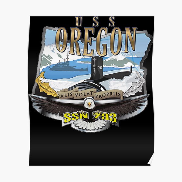 "USS Oregon SSN-793" Poster for Sale by EMILYLEAR | Redbubble