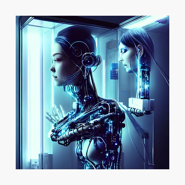 "Cyborg woman ultra realistic 4K" Photographic Print for Sale by ...