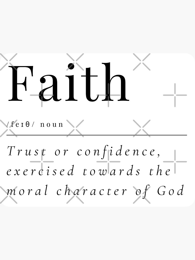 "Faith definition" Sticker for Sale by FreeGraceShop | Redbubble