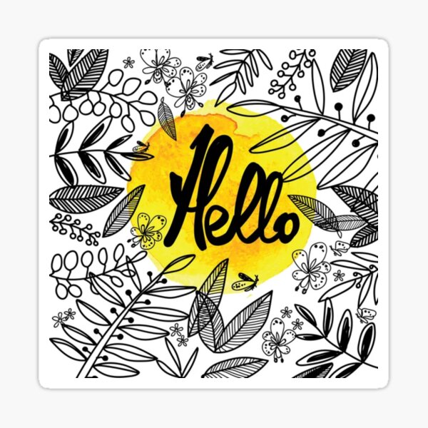 "Hello♥" Sticker for Sale by PrettyLittleTig | Redbubble