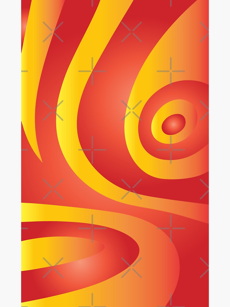 "Abstract Red and Gold" Sticker for Sale by ArtFactoryAI | Redbubble