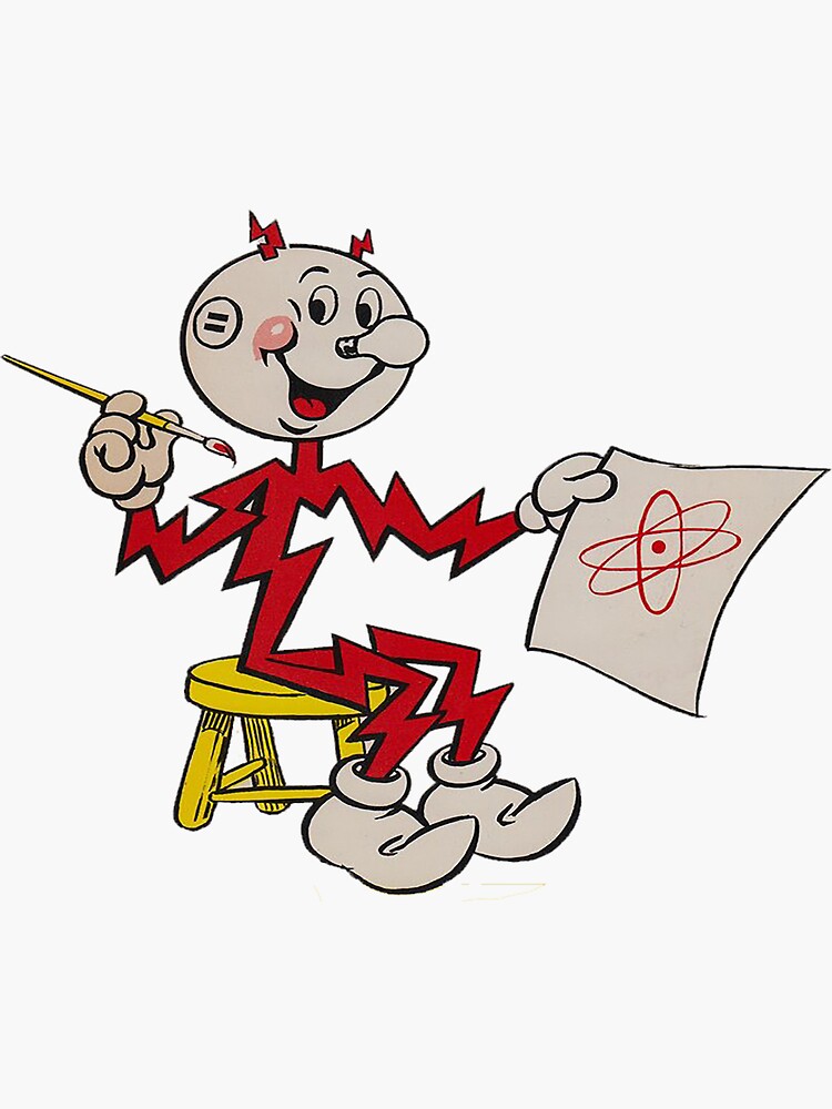 "electricity Reddy Kilowatt, Reddy Kilowatt" Sticker for Sale by Par ...