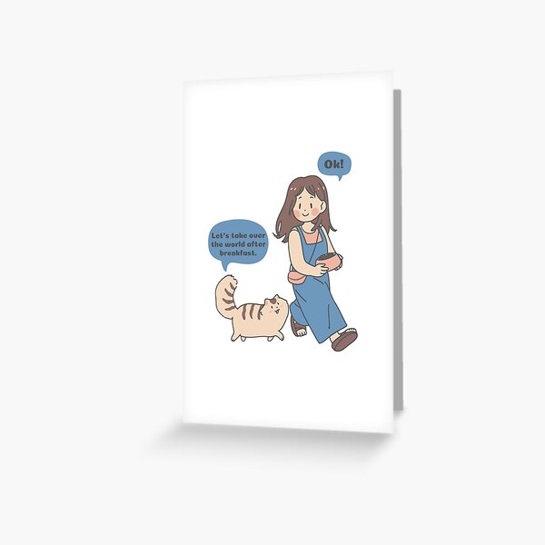 "Lets take over the World after Breakfast." Greeting Card for Sale by ...