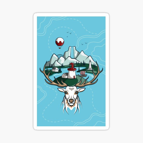 " A Trip To The North" Sticker for Sale by 22VOTUM22 | Redbubble