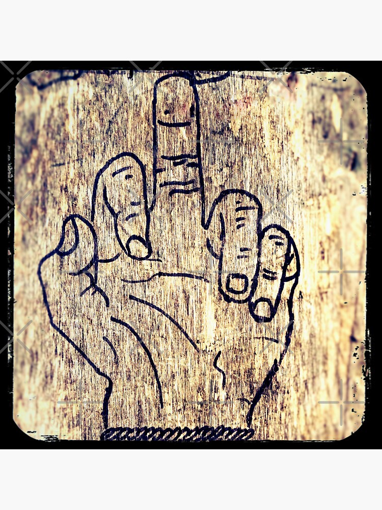 "Flip a finger, Middle finger, " Sticker by PicsByMi | Redbubble
