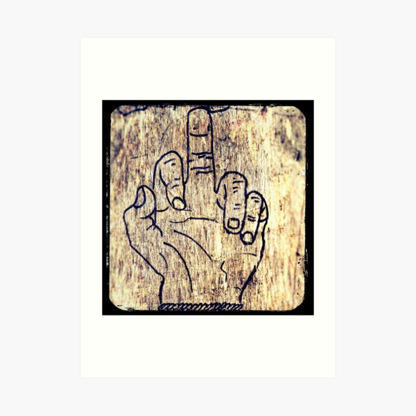 "Flip a finger, Middle finger, " Art Print by PicsByMi | Redbubble