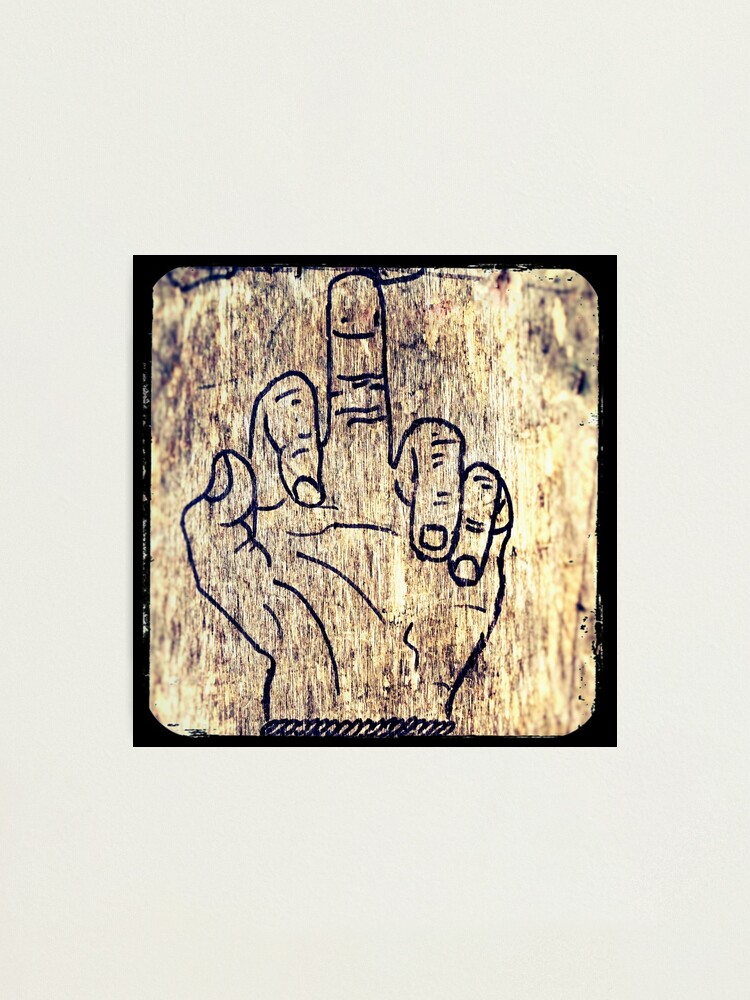 "Flip a finger, Middle finger, " Photographic Print by PicsByMi | Redbubble