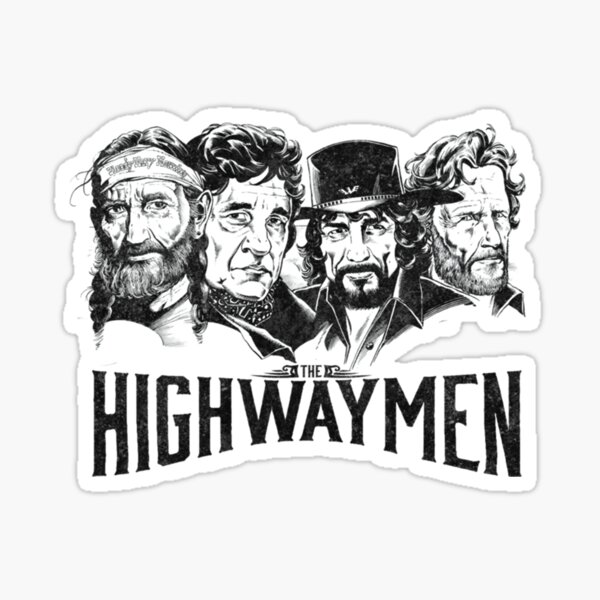 "The Highwaymen Band " Sticker for Sale by Connienderson | Redbubble