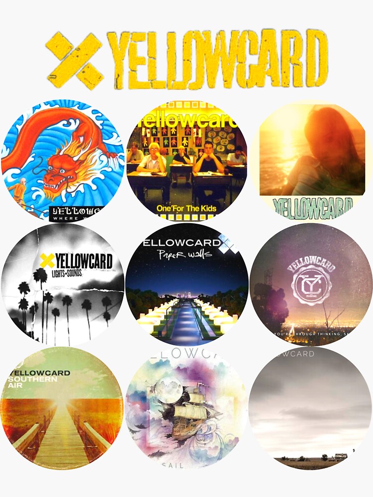 "Yellowcard t shirt and sticker | Yellowcard Band Sticker" Sticker for ...
