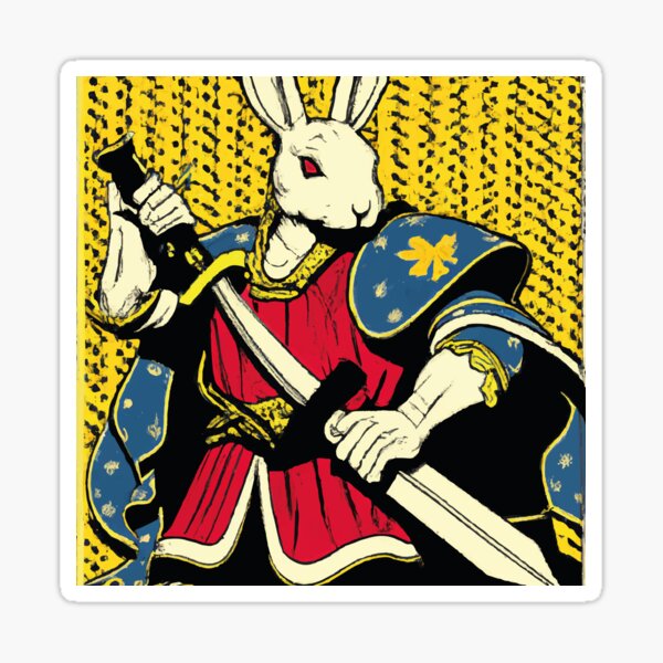 "BUNNY SAMURIA || RABBIT SAMURIA" Sticker for Sale by PetyAnimals ...