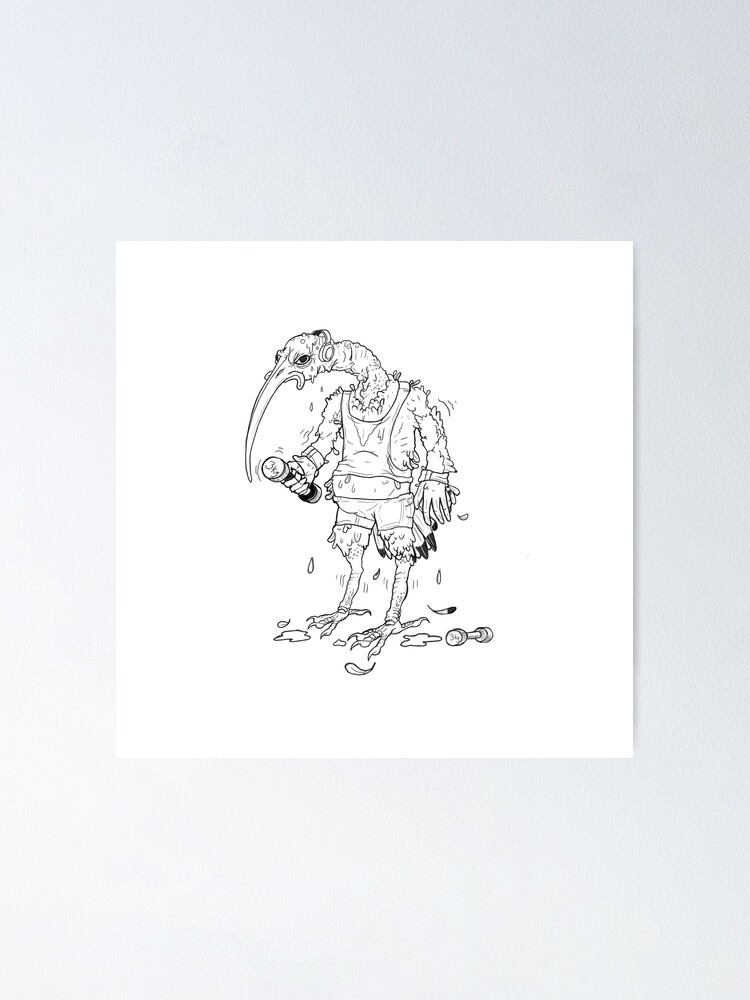 " Bin Chicken Gym Bro" Poster for Sale by LukeRosenberg | Redbubble