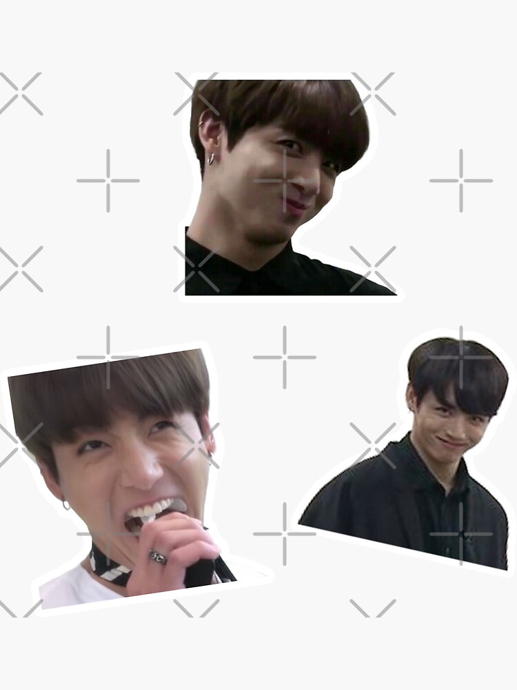 Pegatina «Cara divertida del meme de BTS Jungkook | BTS meme divertido ...