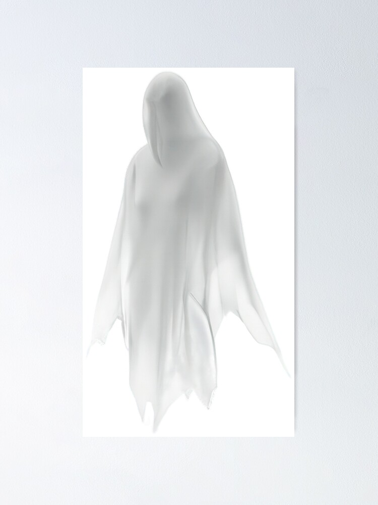 "Transparent Ghost: Spooky Halloween illustration" Poster for Sale by ...