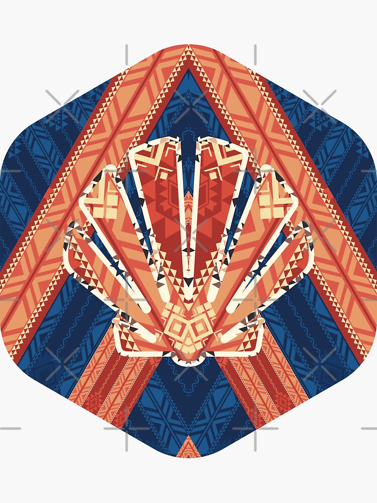 "Awesome ancestral shell pattern " Sticker for Sale by kukumi | Redbubble