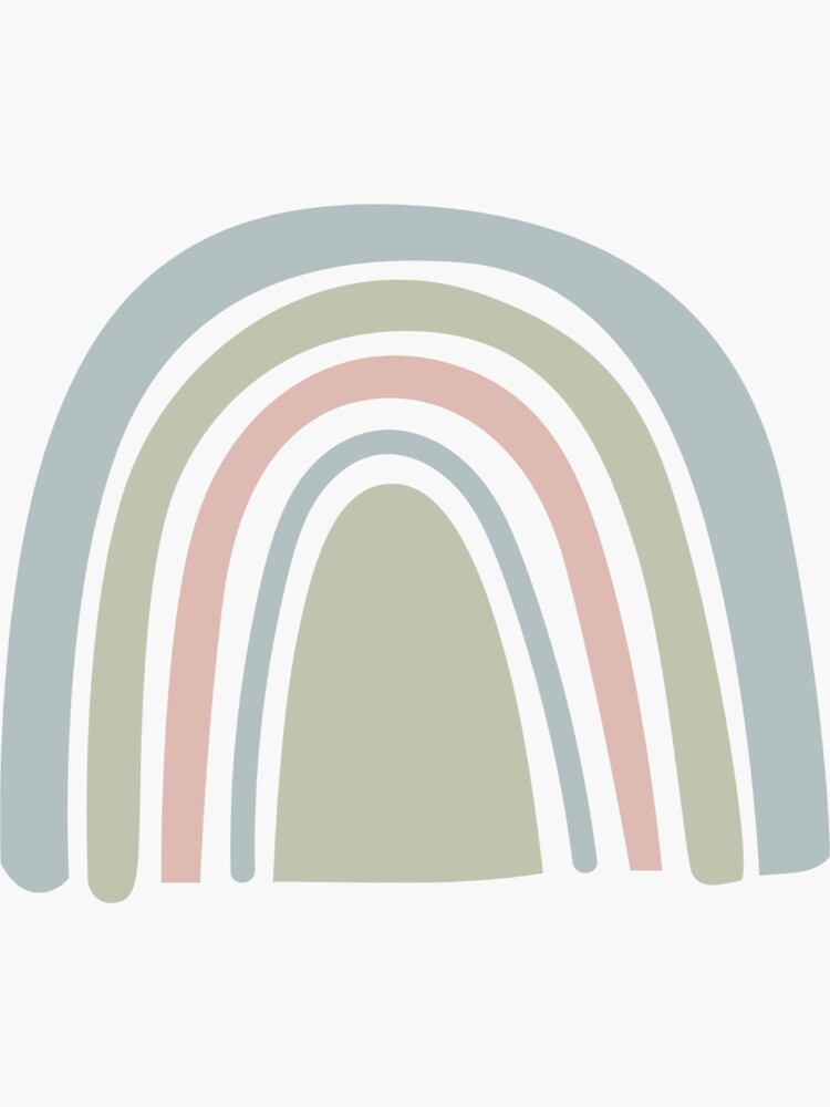 "Pastel rainbow " Sticker for Sale by illustram | Redbubble
