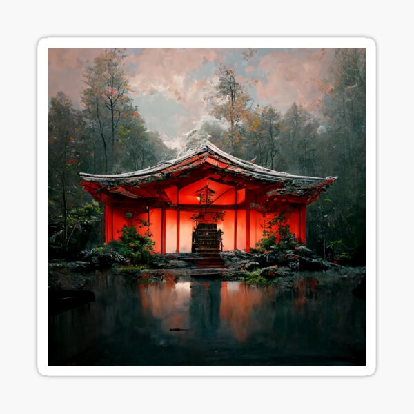 "Shrine" Sticker for Sale by Qi-Shrine | Redbubble
