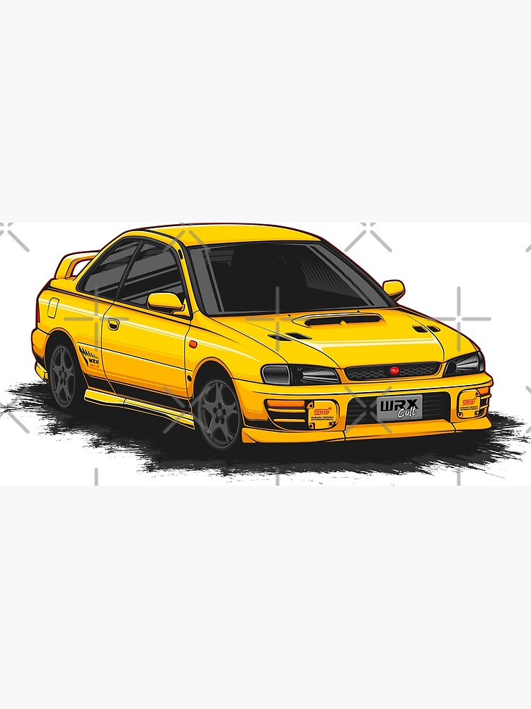"WRX Cult- Chase Yellow Version 3 Coupe" Poster for Sale by WRXcult ...